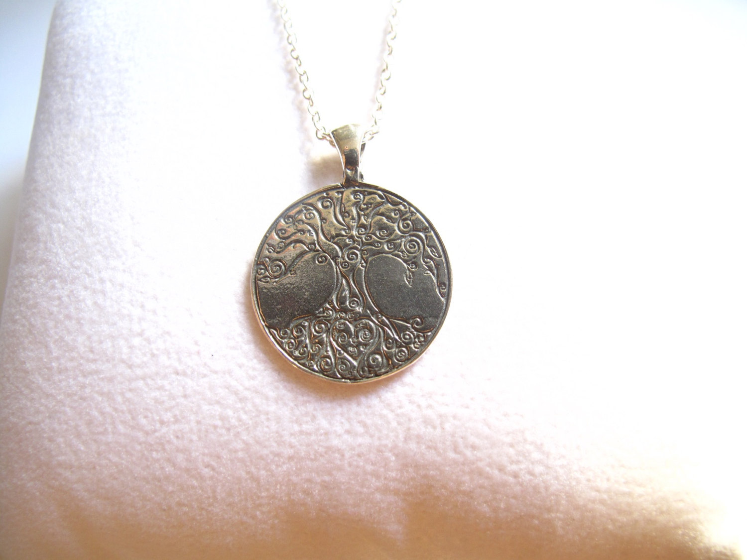 Tree Of Life Silver Charm Symbol Necklace on Luulla